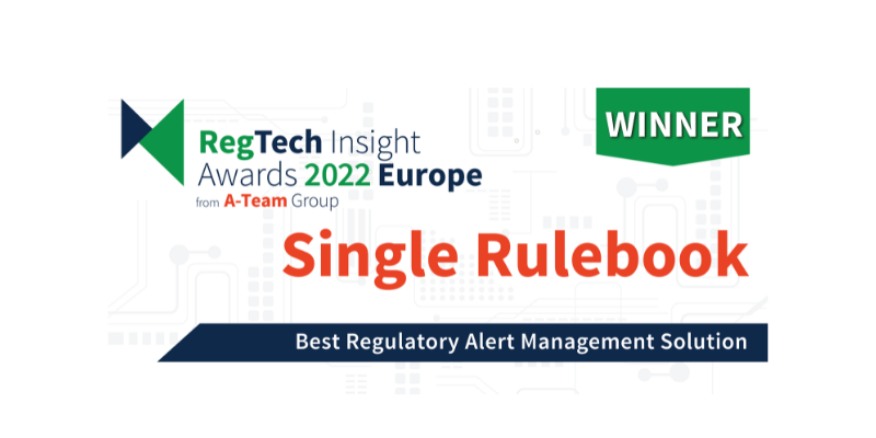 Single Rulebook wins ‘Best Regulatory Alert Management Solution’ at the ...